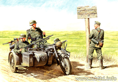 Master Box 3539 German motorcyclists, 1940-1943