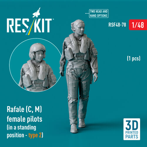 RES/KIT F48-0078 Rafale (C, M) Female Pilot (With Access Ladder - Type 2) (1pc) (3D Printed)