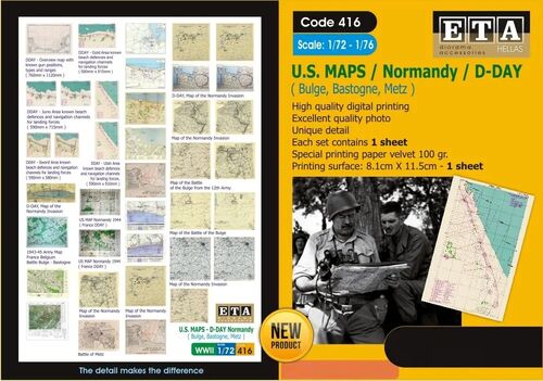 ETA DIORAMA ACCESSORIES 416 US Maps - D-Day Normandy