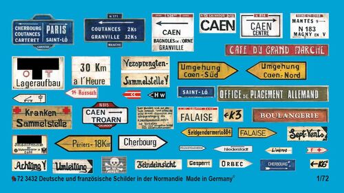 Peddinghaus-Decals 3432 German And French Road Signs In The Normandy