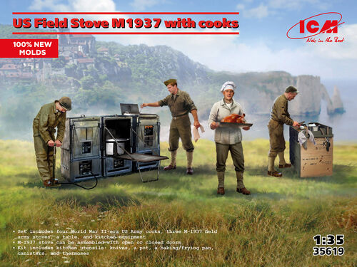 ICM 35619 US Field Stove M1937 With Cooks