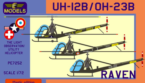 LF Models PE7252 Hiller UH-12B / OH-23B Raven Korean war, French AF, Swiss AF