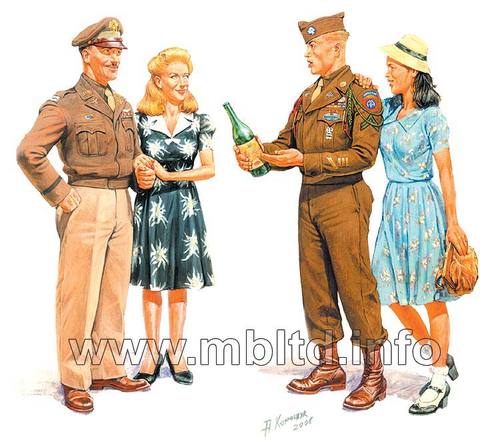 Master Box 3514 Europe 1945 - 2 GI Joes with females