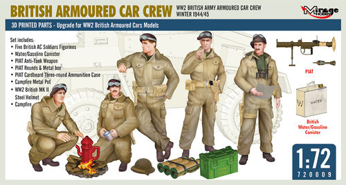 Mirage-Hobby 720009 British Armoured Car Crew - WW2 British Army Armoured Car Crew Winter 1944/45