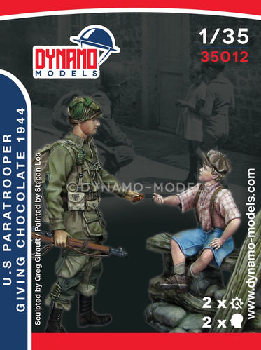Dynamo-Models 35012 U.S. Paratrooper Giving Chocolate 1944