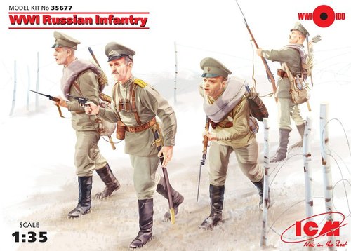ICM 35677 WWI Russian Infantry, (4 figures)