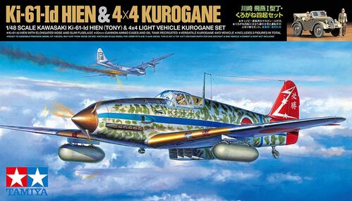 Tamiya 25203 Kawasaki Ki-61-Id Hien (Tony) & 4x4 Light Vehicle Kurogane Set