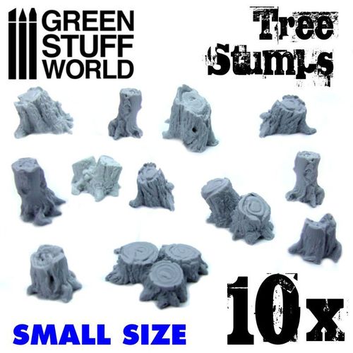 Green Stuff World 1685 Small Tree Stumps Resin Set