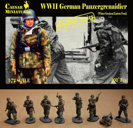 Caesar Miniatures CM7714 German Panzergrenaidier Winter Greatcoat Eastern Front (ASSEMBLY SERIES)