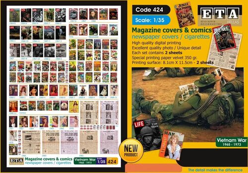 ETA DIORAMA ACCESSORIES 424 US Magazine Covers & Comics