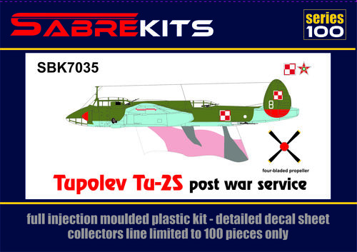 Sabre Kits 7035 Tupolev Tu-2S Post War Service
