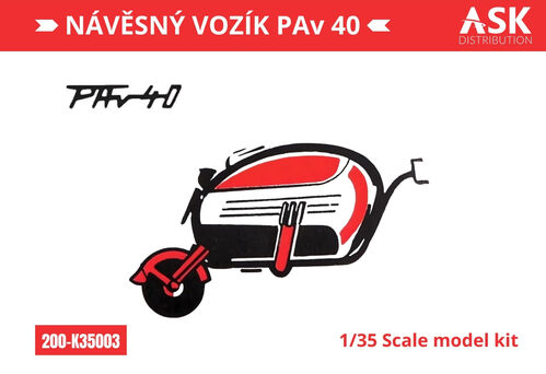 Art Scale Kit K35003 Návěsný Vozík PAv 40 (Trailer) Recommended For The Velorex Kit