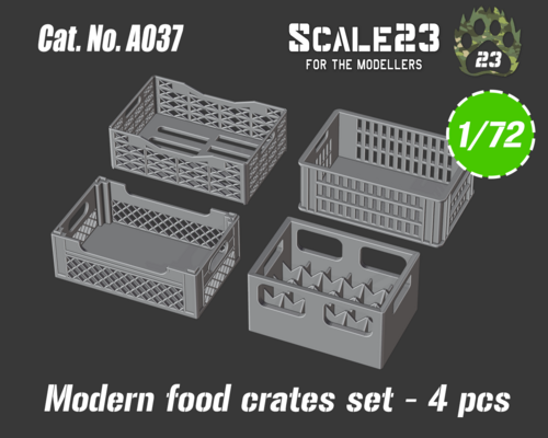 Scale23 72-A037 Modern food crates set - 4 pcs