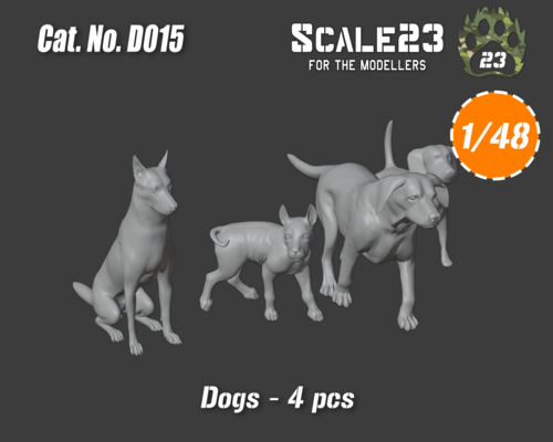 Scale23 48-D015 Dogs - 4 pcs