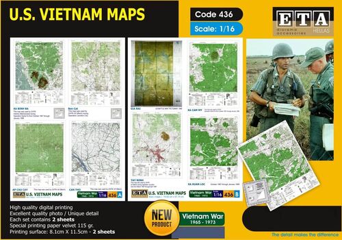 ETA DIORAMA ACCESSORIES 436 US Vietman Maps