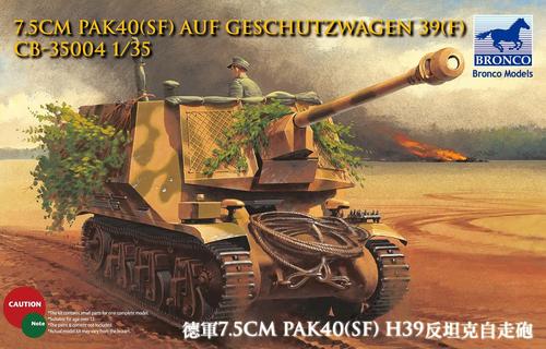 Bronco CB35004 7.5cm Pak40(Sf) auf Geschutzwagen 39H(f)