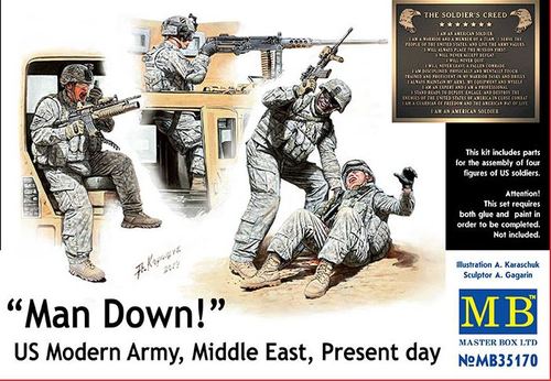 Master Box 35170 Man Down! US Modern Army, Middle East, Present day