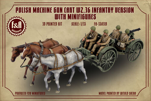 F&A Miniatures 35031B Taczanka piechoty wz.36 (z figurkami i końmi)