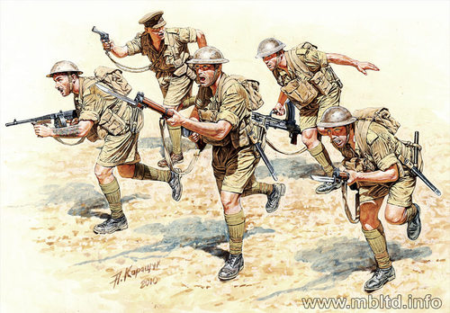 Master Box 3580 British Infantry in action (North Africa 1941-1943). Desert Battles. Kit 2