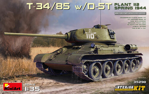 MiniArt 35290 T-34/85 w/D-5T Plant 112. Spring 1944. Interior Kit