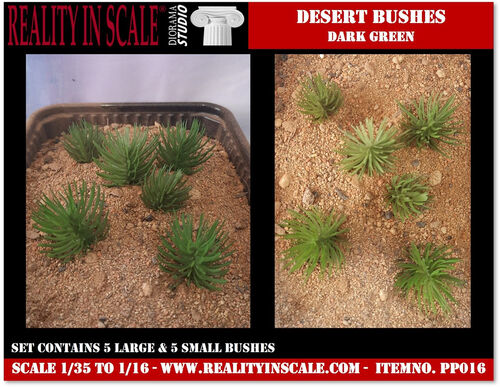 Reality in Scale PP016 Desert Bushes Type 1 - High Quality Plastic Plants
