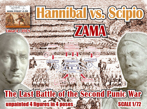 Linear-A 010S Hannibal vs. Scipio in Zama (4 figures in 4 poses)