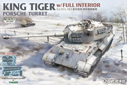 U-Star NO-008 King Tiger Porsche Turret With Full Interior