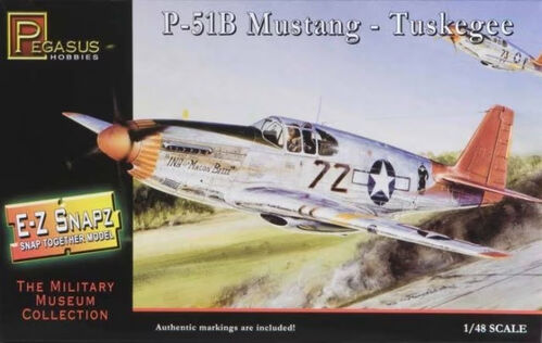 Pegasus 8404 North American P-51 B Mustang - Tuskegee Airmen (Snap Together Model)