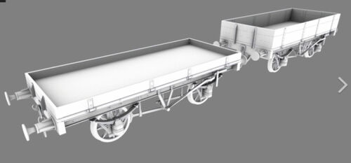Peddinghaus-Decals 72F324 2 Flat Wagons High Side and Flat Side