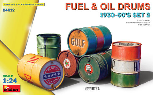 MiniArt 24012 Fuel & Oil Drums 1930-50's Set 2