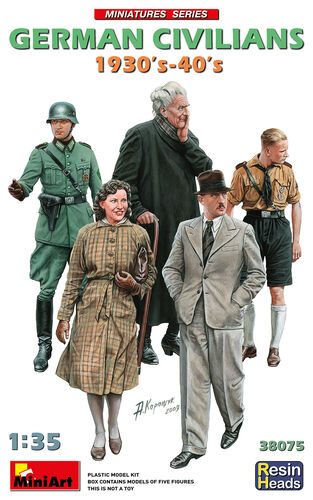 MiniArt 38075 German Civilians 1930-40s. Resin Heads