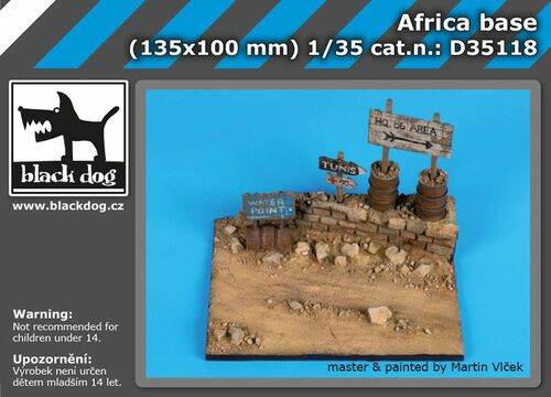 Black Dog D35118 Africa base (135x100mm)