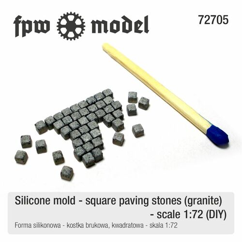 FPW Model 72705 Forma silikonowa - kwadratowa (granitowa) kostka brukowa