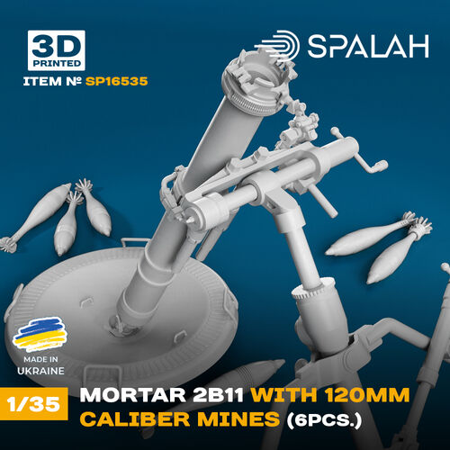 Spalah 16535 Mortar 2B11 With 120mm Caliber Mines (6pcs)
