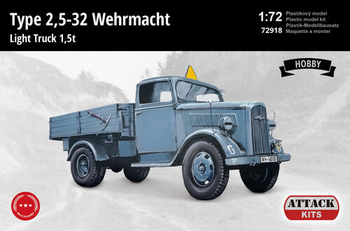 Attack 72918 Opel Blitz (Type 2,5-32) Wehrmacht 1,5t Light Truck (Hobby Line)