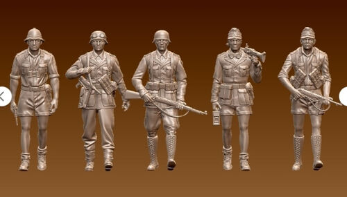 Peddinghaus-Decals 72F074 German soldiers of the DAK walking (5 figures)