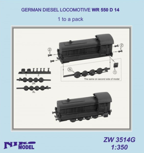 NIKO MODEL ZW3514G German Diesel Locomotive WR 550 D 14 1 to a pack