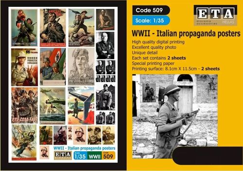 ETA DIORAMA ACCESSORIES 509 Italian WWII Propangada Posters