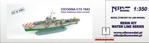 NIKO MODEL 3502 Cicogna C15 1943 Italian Gabbiano – class corvette