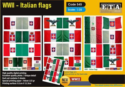 ETA DIORAMA ACCESSORIES 545 Italian WWII Flags