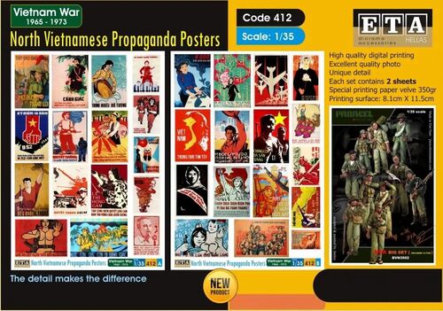 ETA DIORAMA ACCESSORIES 412 North Vietnamese Propaganda Posters - Vietnam War