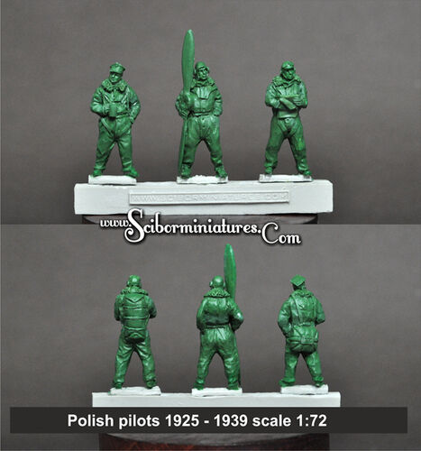 Scibor Monstrous Miniatures 72HM0057 Polish Pilots 1925-1939 Set #3