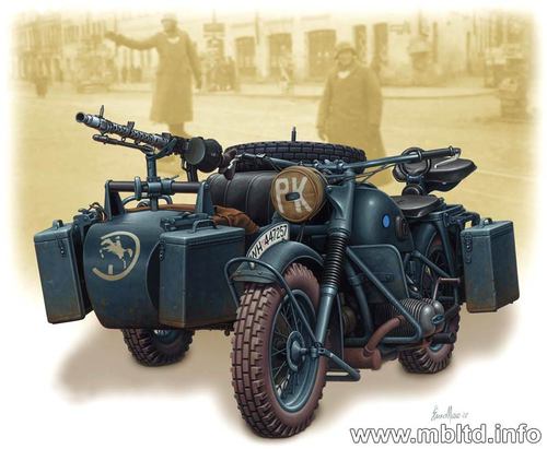 Master Box 3528 German motorcycle WWII