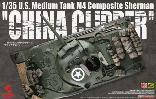 Asuka model 35-034 U.S. Medium Tank M4 Composite Sherman China Clipper