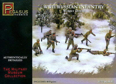 Pegasus 7269 Soviet WWII Infantry in winter uniforms (40 figures)