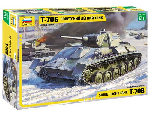 Zvezda 3631 Soviet Light Tank T-70B