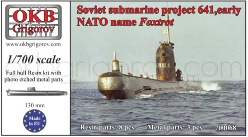 OKB Grigorov N700068 Soviet submarine project 641 early (NATO name Foxtrot)