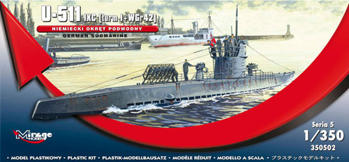 Mirage-Hobby 350502 U-511 (IXC Turn I + WGr42) German Submarine