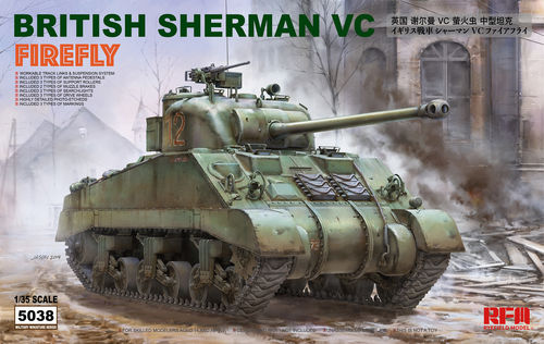 Rye Field Model RM-5038 British Sherman VC "VELIKIYE LUKI" W/ Workable Track Links