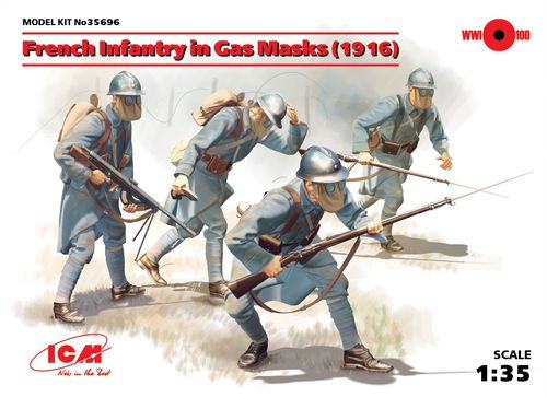 ICM 35696 French Infantry in Gas Masks (1916)